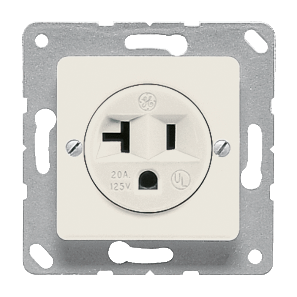 Socket, US NEMA system, screw terminals, thermoplastic, ivory | 121-20