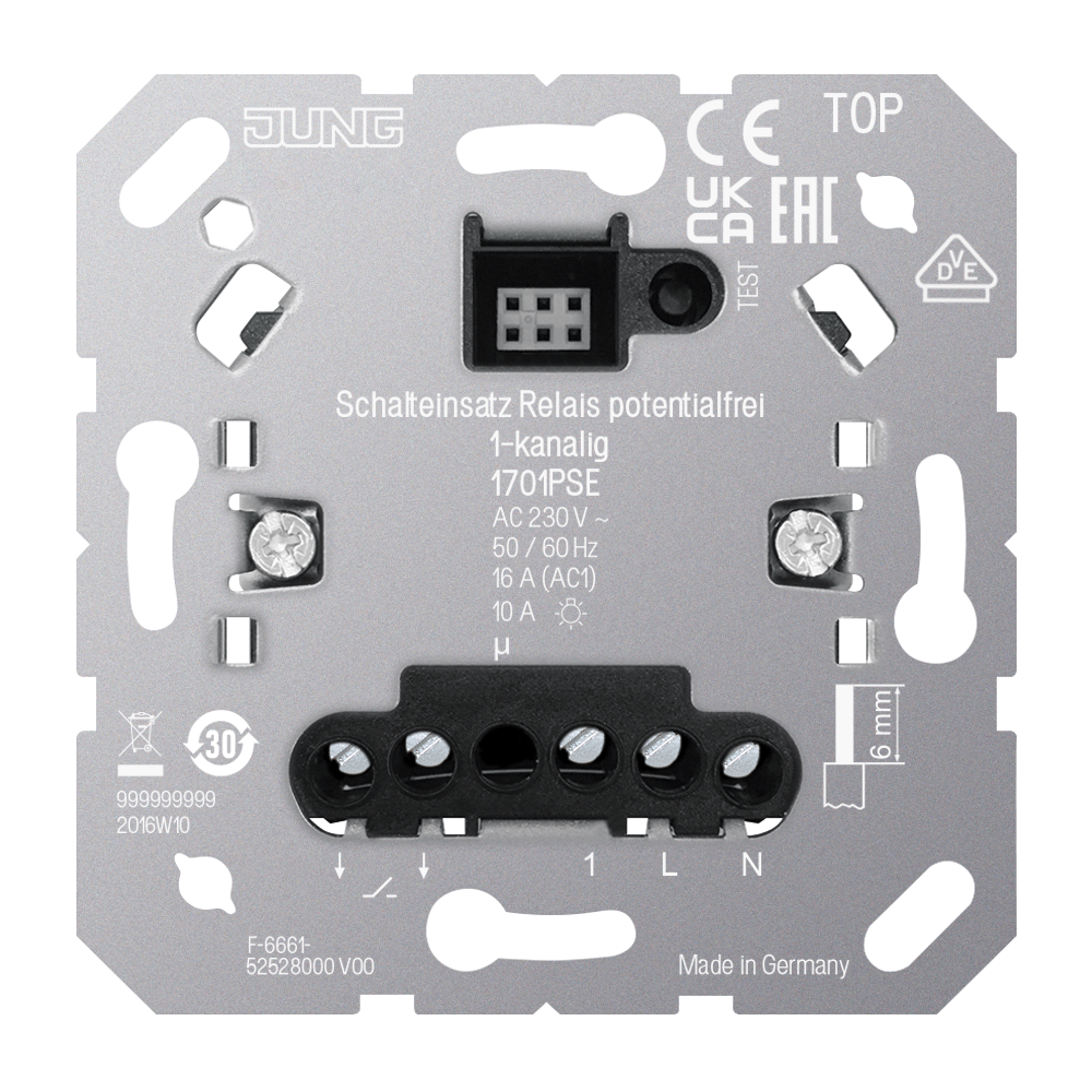 Relay switch insert with floating contact, 1-channel | 1701 PSE
