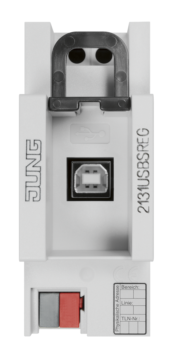 KNX USB data interface, rail mounting device, 2 rail units | 2131 USBS REG