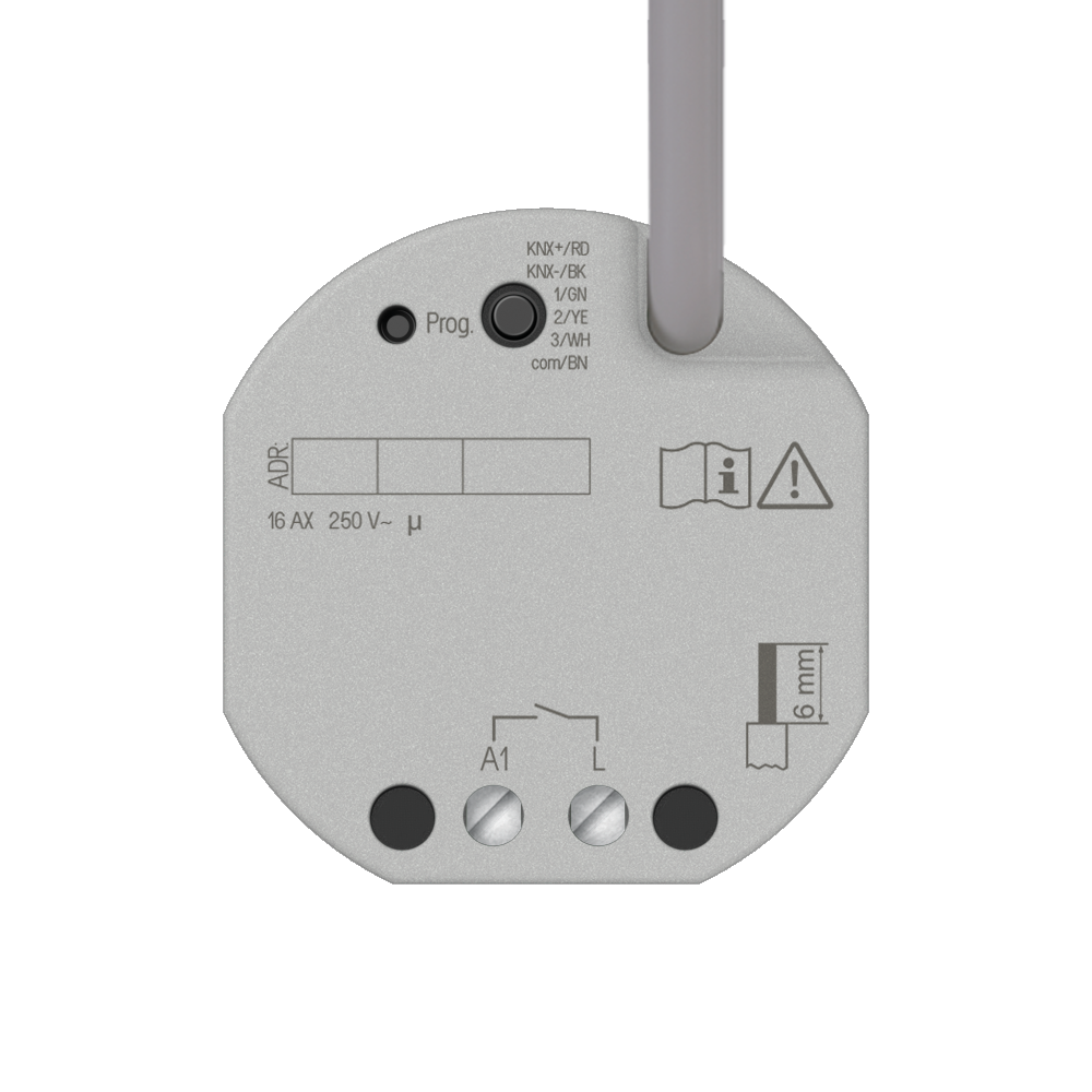 KNX switch actuator, 1-gang, max. 16 A (140 µF), flush-mounted, Secure ...