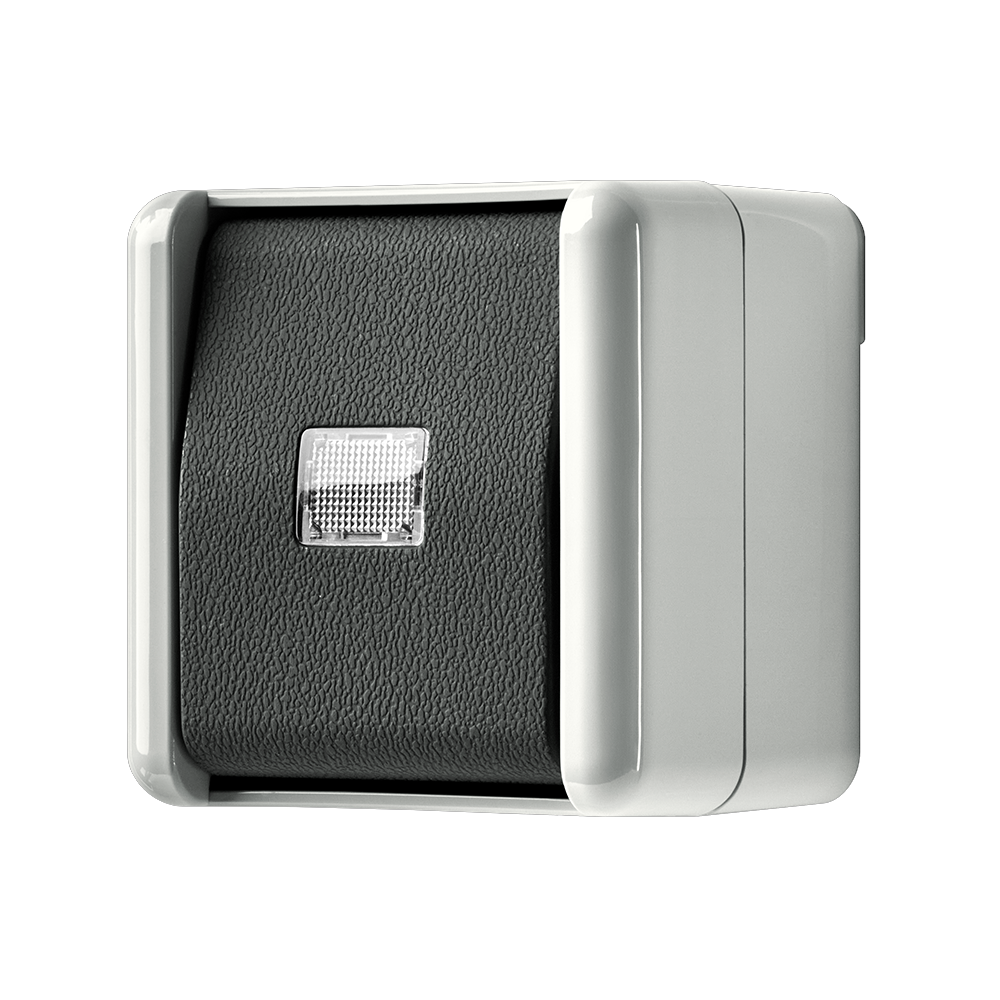 1-gang push-button, 1-pole, 2-way with terminal for N conductor, 10 A ...