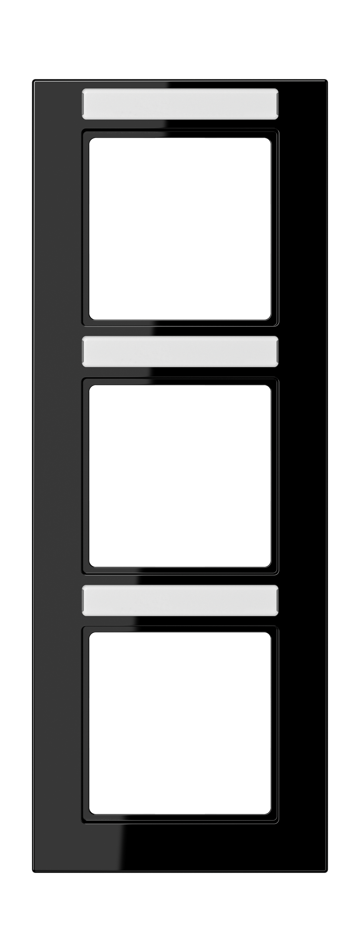 Frame 3-gang, black | A 5583 BF NA SW