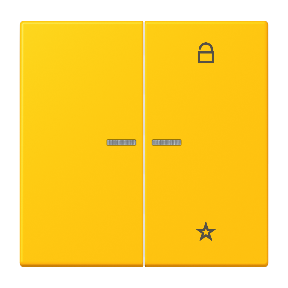 eNet push-button universal 2-gang, with lens, le jaune vif (4320W) | FM ...