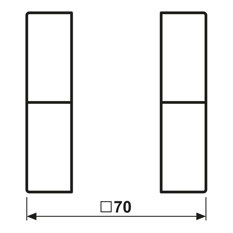 Cover kit 2-gang, F50, black | LS 502 TSA SW