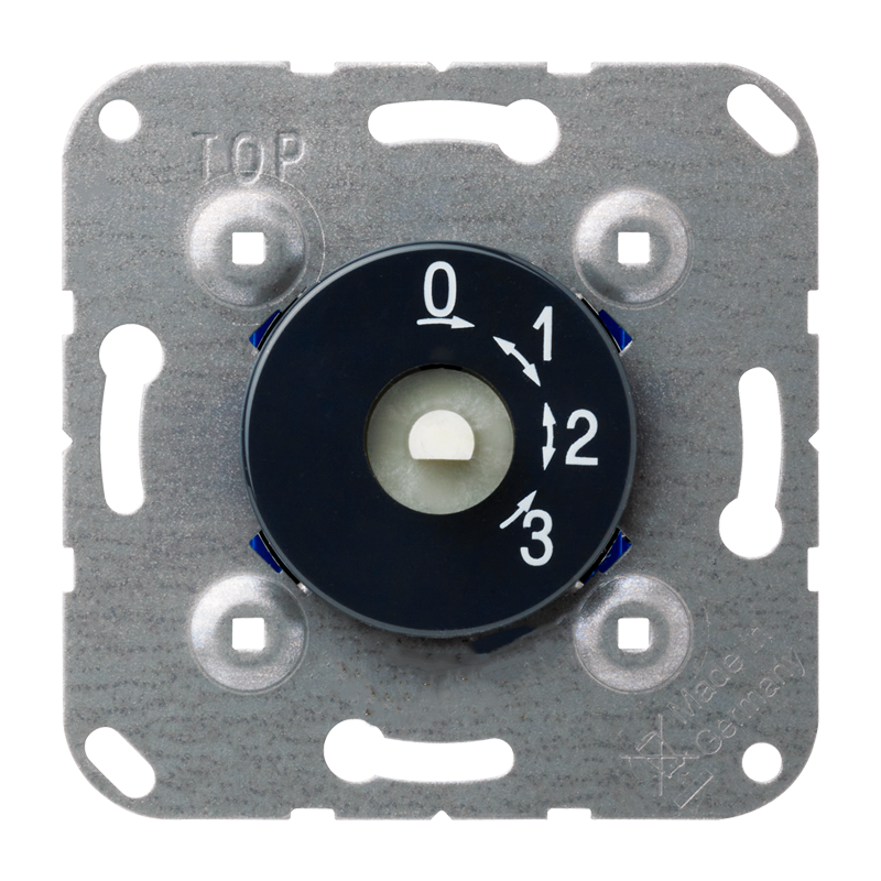 Rotary switch insert, 3-level switch with OFF position, 16, anthracite ...