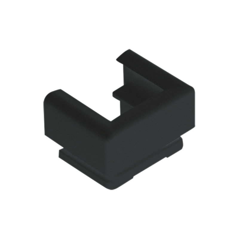 Cable inlet for cable duct 15 x 15 mm, black | 12 SW