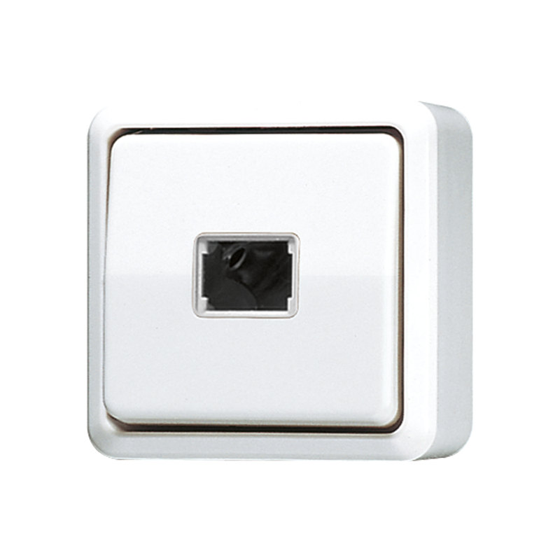 1-gang push-button, 1-pole, 2-way with terminal for N conductor, white ...