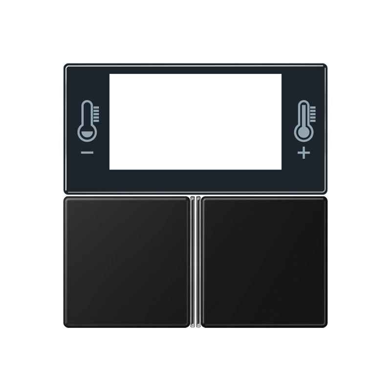 Cover kit 3-gang, F40 Room controller, matt graphite black | A 4093 TSA SWM