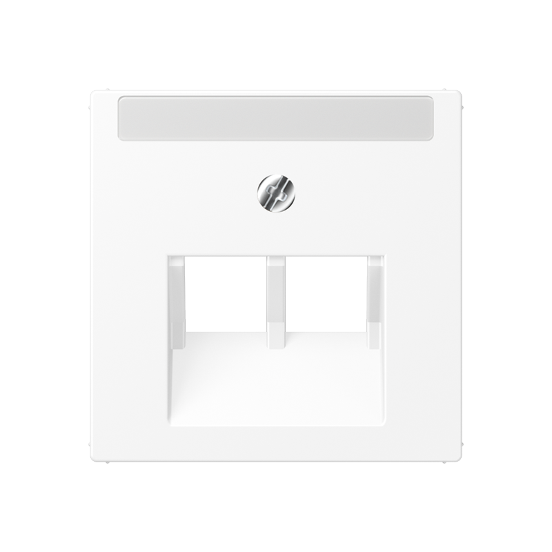 Centre plate for IAE/UAE sockets, 2 x 8-pole, with inscription field ...