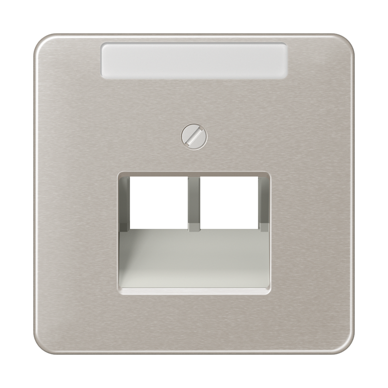 Centre plate for IAE/UAE sockets, 2 x 8-pole, with inscription field ...