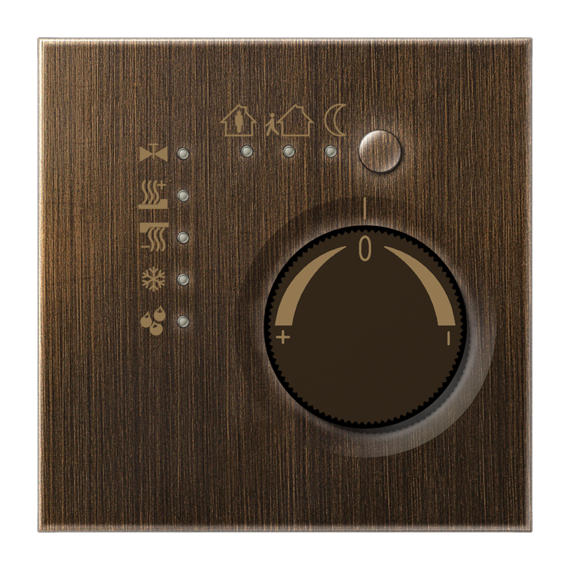 KNX room temperature controller, antique brass | ME 2178 AT