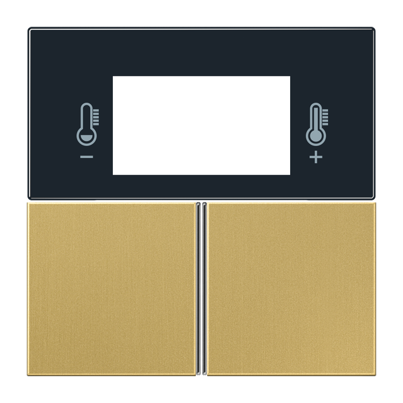 Cover kit 3-gang, F40 Room controller, classic brass | ME 4093 TSA C