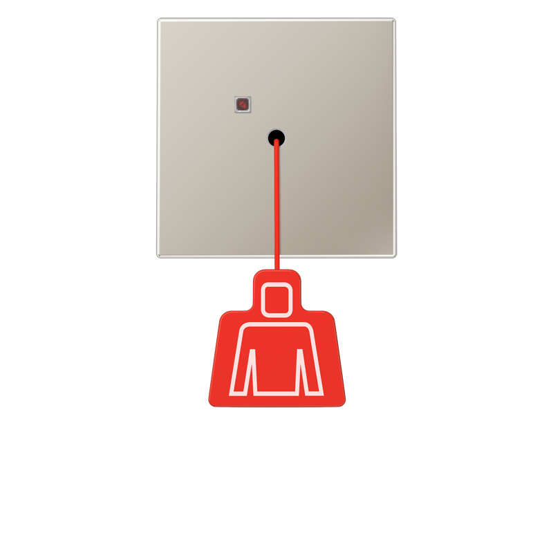 Pull cord push-button, stainless steel | NRS ES 0834 ZT-L