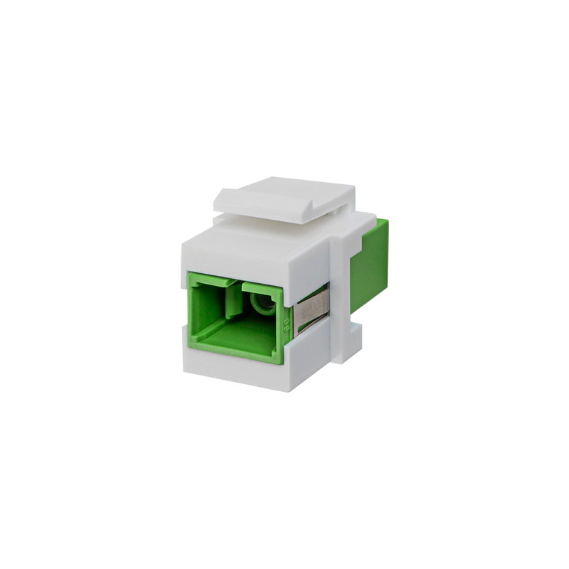 Fibre optic keystone module, green | SC OS2 GN