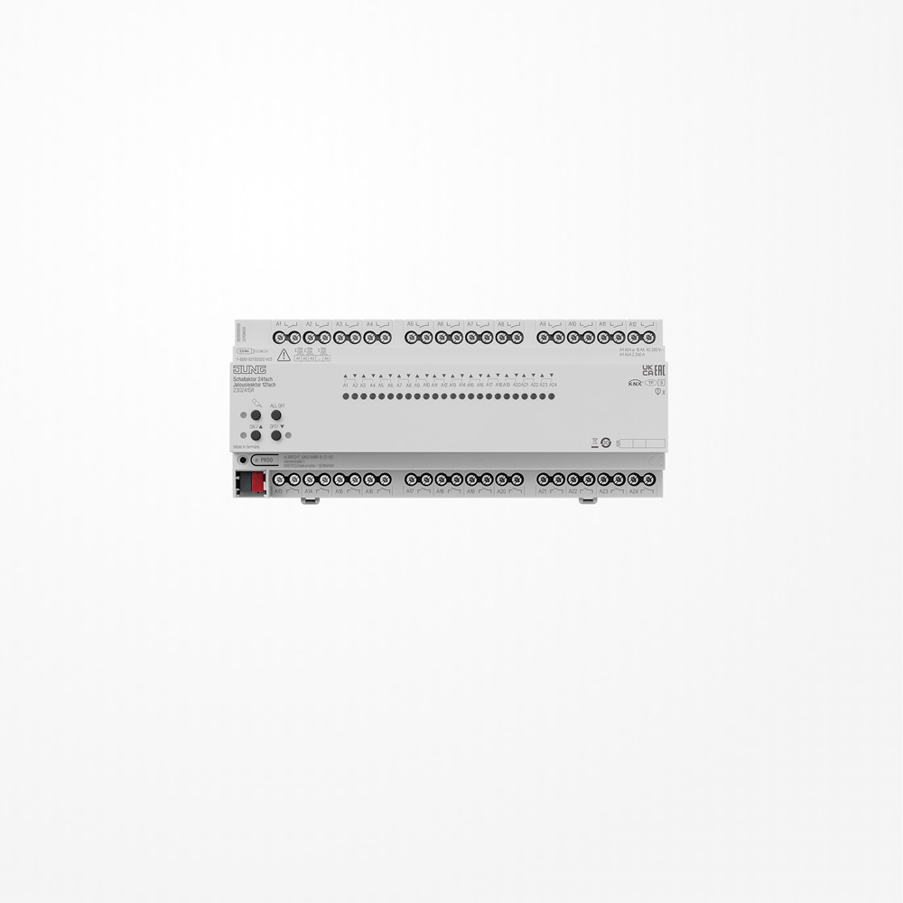 KNX switch / blinds actuator, 24/12-gang, rail mounting device, 12 rail ...